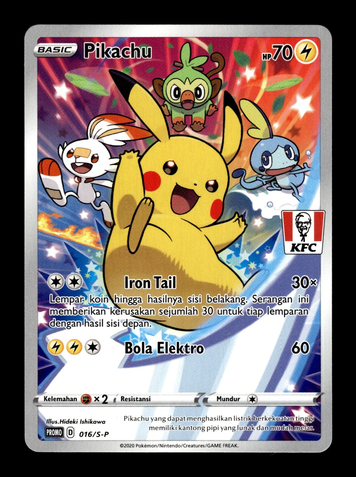 Pokemon Pikachu 013/S-P KFC Kentucky Fried Chicken Promo Card | eBay