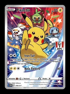 Pokemon Pikachu 013/S-P KFC Kentucky Fried Chicken Promo Card | eBay