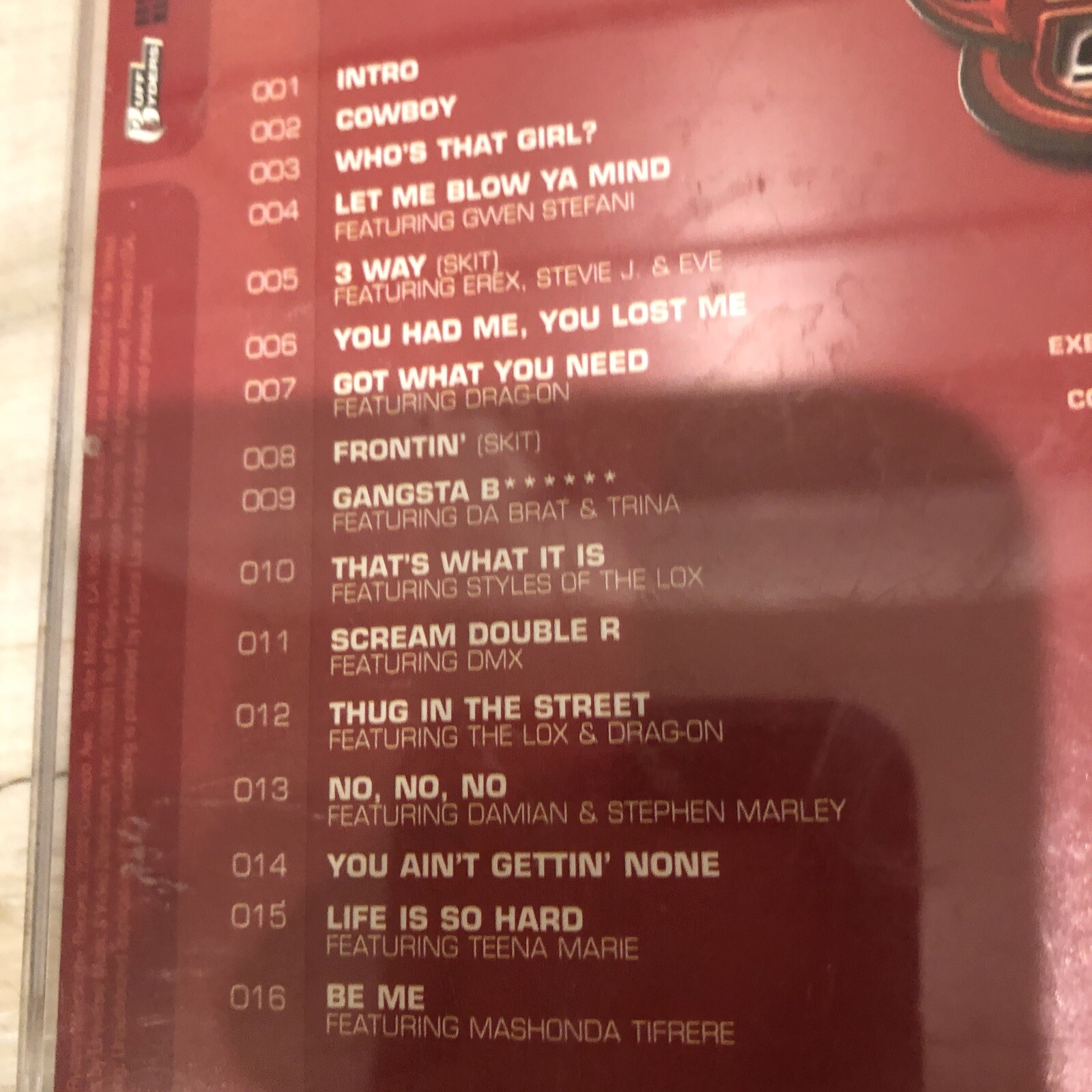 Drag-On Opposite of H2o Eve Scorpion DMX Cradle 2 The Grave Ruff Ryders ...