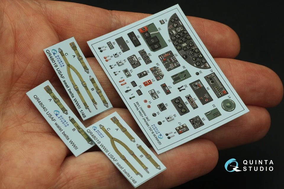 1/48 Quinta Studios 3D Interior Decal #48436 B-25J Mitchell Glass Nose ...