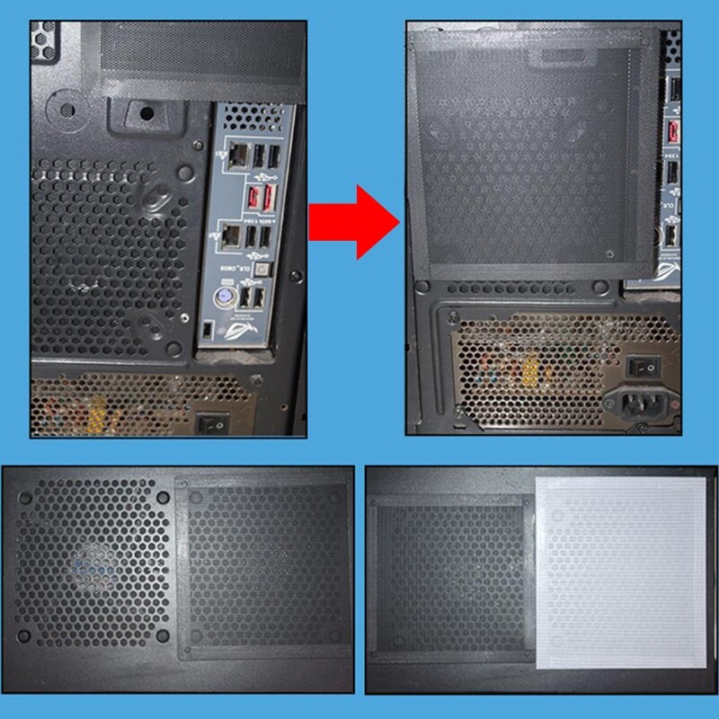 Dust Filter for Computer Cooler Fan for Case Fans Dust Mesh PC Chassis ...