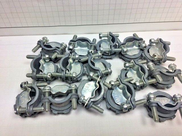 New HALEX 3/8" (1/2" KO) Zinc Non-Metallic Clamp Connector 05103B - 15 ...