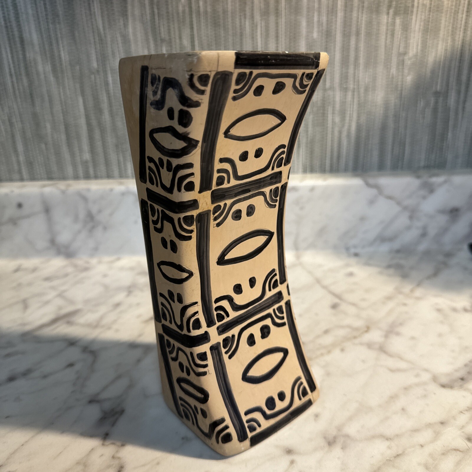 Genuine Decorative Besmo “bricks” Hand Carved And Painted In Kenya 7 1/ ...