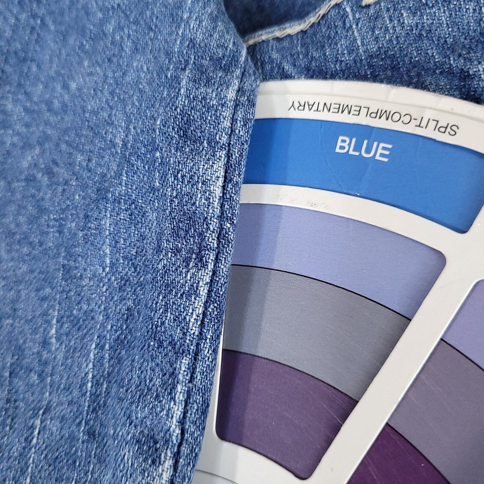 Riders Women's Denim Pants Relaxed Fit High Rise Straight Blue Size ...