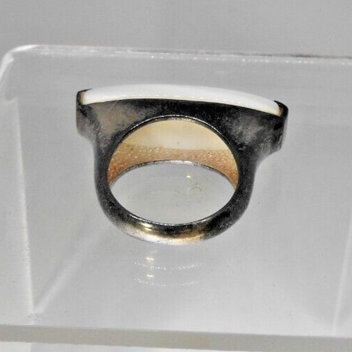 Vint David Sigal Ring Sterling Silver Mother Pearl S8… - Gem