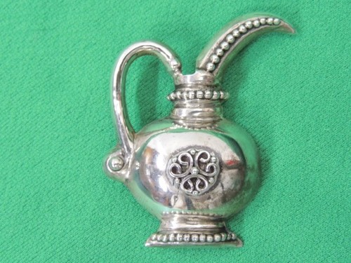 Vintage Taxco Sterling Silver Hollow Water Pitcher Brooch Pin Lapel ...
