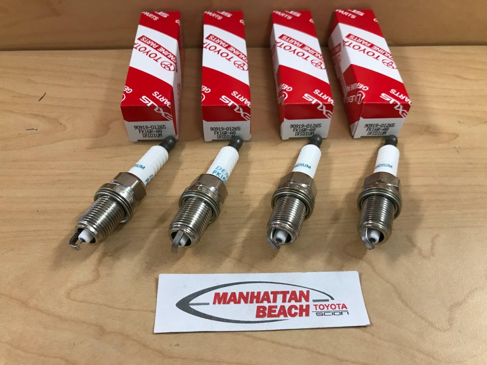 12-21 PRIUS C IRIDIUM Spark Plug Set of 4, 90919-01265 Genuine Toyota ...