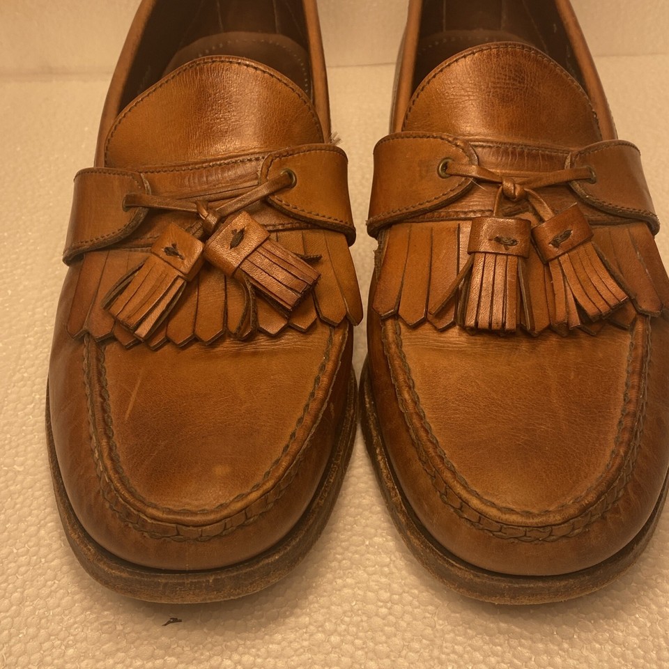 Allen Edmonds Maxfield Mens Size 9D Brown leather Slip On Tassel ...
