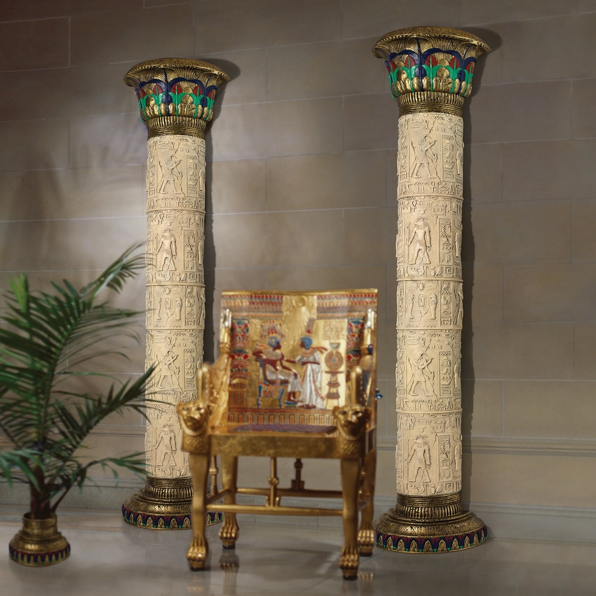 Egyptian Columns Interiors The Egyptian Court At Sydenham