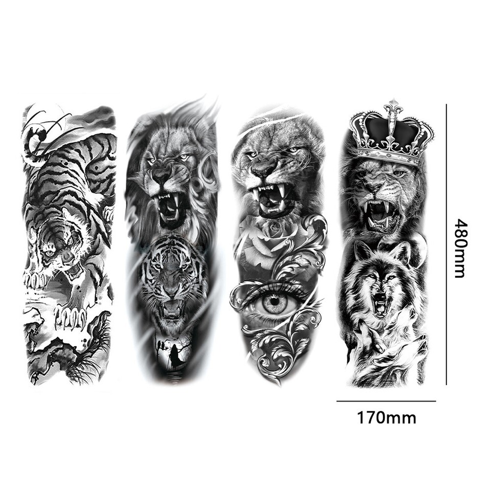 Arm Tattoo Sticker Tiger Temporary Tattoo Sticker Cool Fake Tattoo for ...