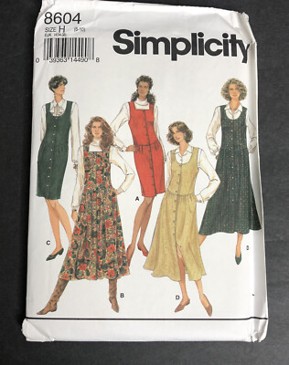 Vintage 1990s Simplicity Sewing Pattern 8604 Modest Jumper Size 6 - 10 ...