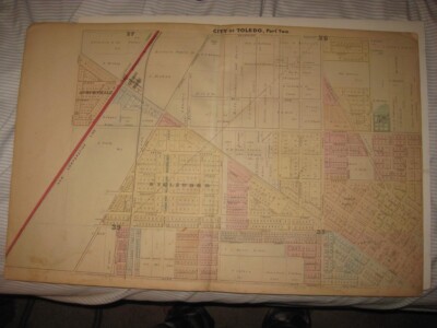 LARGE ANTIQUE 1875 TOLEDO PART 2 ENGLEWOOD LUCAS COUNTY OHIO ...