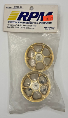 RPM Product: #8086-G, "SPARTAN" GOLD SEDAN WHEELS FOR HPI, RC PART INV ...