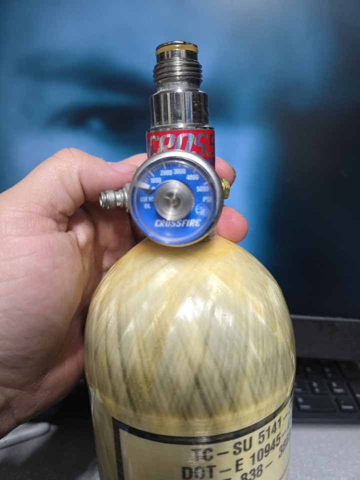 Black ICD BKO Paintball Marker. With Tank, Bag, Unit Is Untested Listed ...