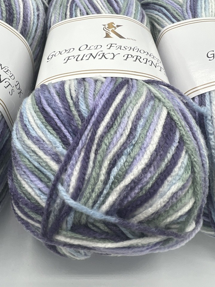 Good Old Fashioned Funky Prints Knitting Crochet Yarn Wool - 5x100g ...