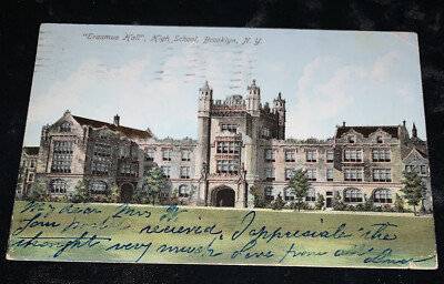 Erasmus Hall, High School, Brooklyn, New York 1907 Postcard | eBay
