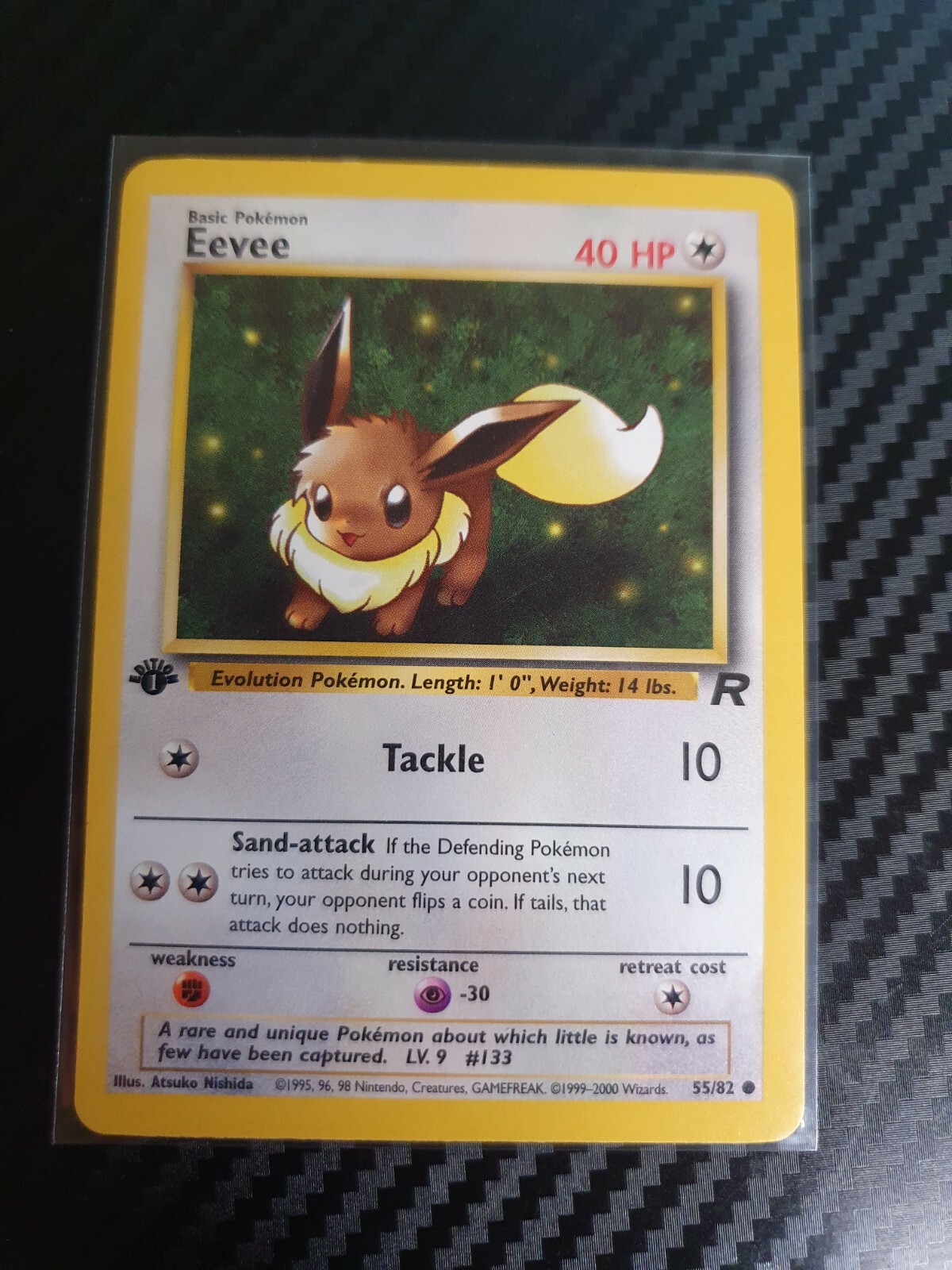 Eevee Rocket 55/82 1st edition Pokemon Card | eBay