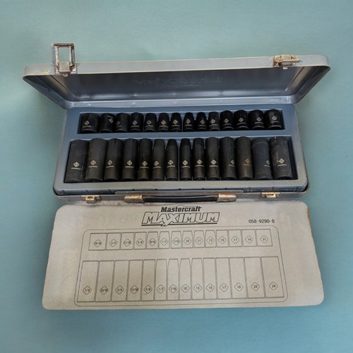 Mastercraft Maximum Standard & Metric Deep Impact Sockets 24 Piece | eBay
