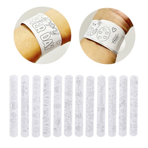 12x Easter Slap Bracelets Easter Basket Stuffer Slap Bands | eBay