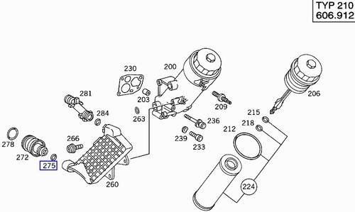 Mercedes Oil Cooler Filter Housing Seal Gasket O-Ring A6069970945 New ...