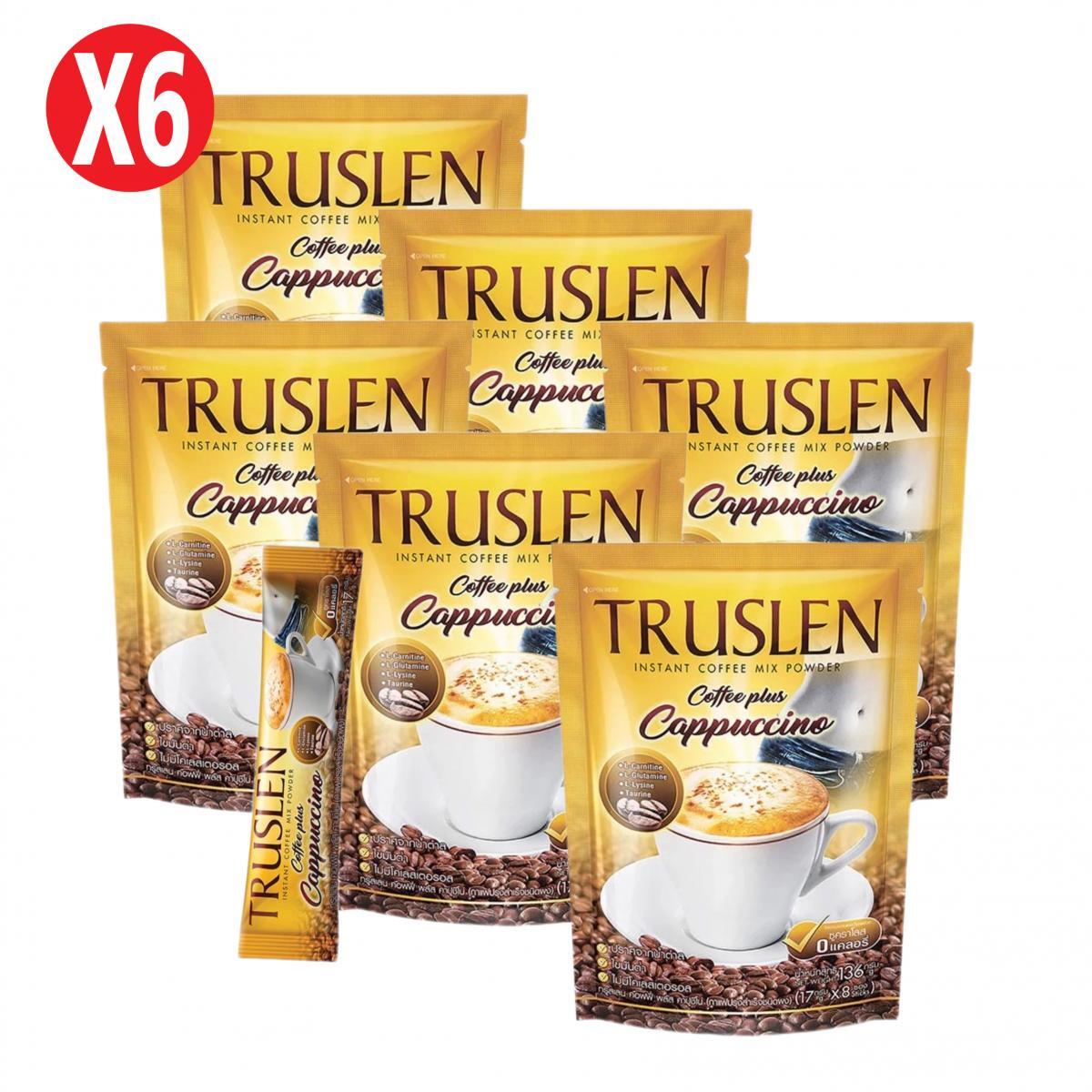 6X Truslen Coffee Plus Cappuccino 0% Sugar low-Fat No Cholesterol[17g ...