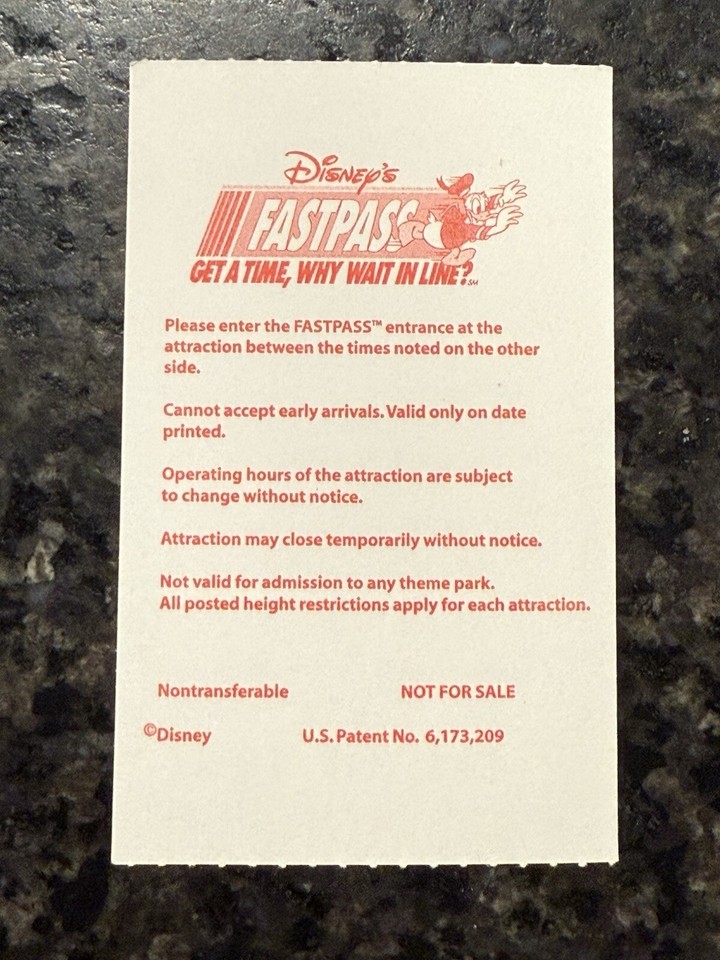 Disney World Paper FastPass Toy Story’s Midway Mania- Perfect For ...