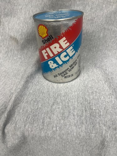 Vintage Shell Fire & Ice 1 Quart Oil Can Cardboard Empty Open | eBay
