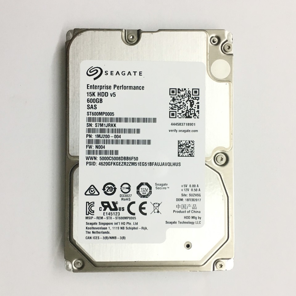 ST600MP0005 SEAGATE 600GB 12G 15K 2.5'' SAS 1MJ200 Hard Drive 100% ...