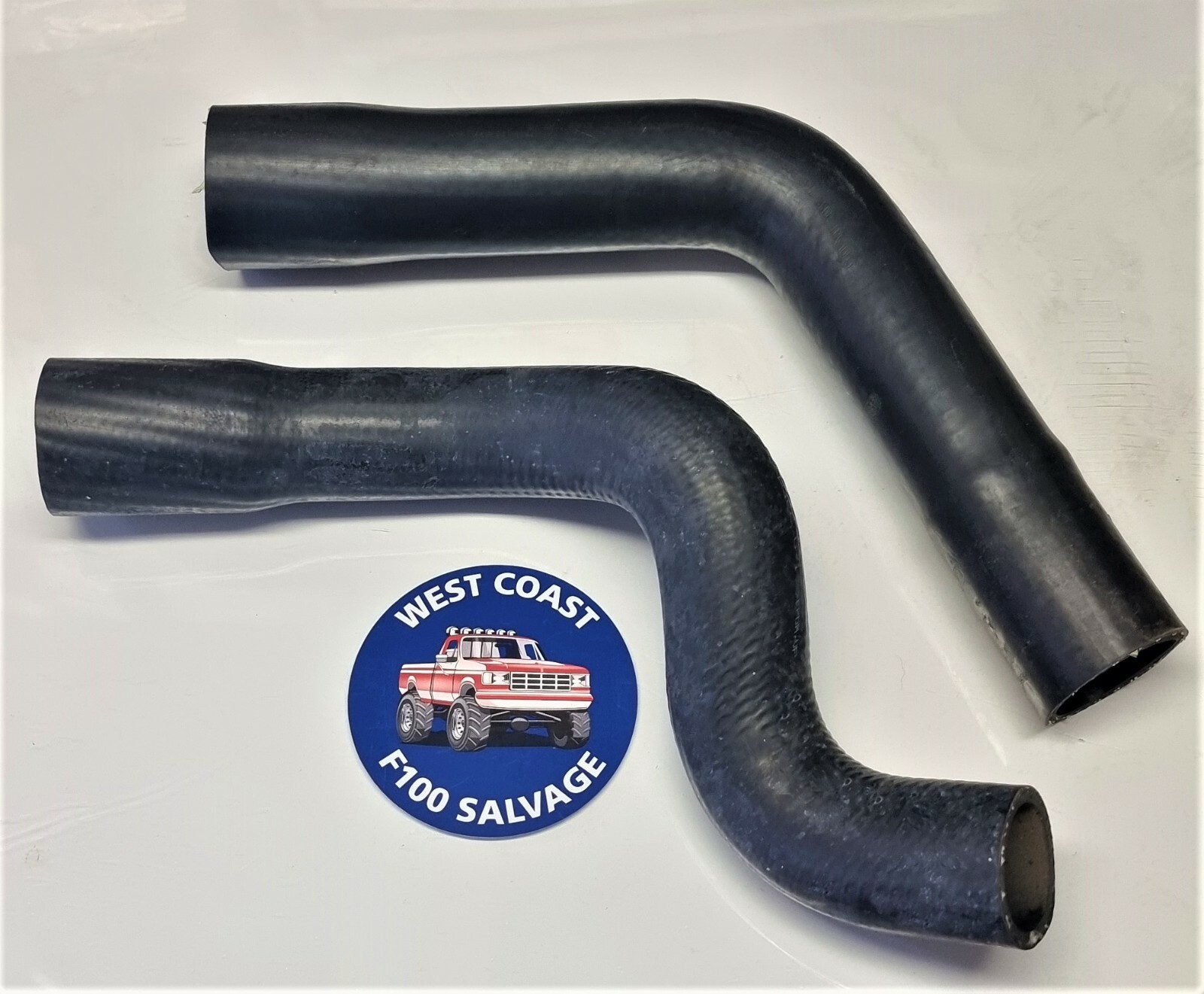 FORD F100 RADIATOR HOSE TOP+BOTTOM V8 CLEV 90 DEG THERMO HOUSING 74-80 ...