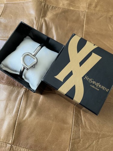 Yves Saint Laurent 40th Anniversary YSL Heart Watch Wristwatch Silver ...