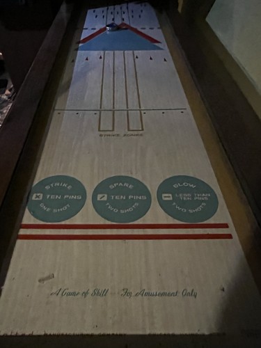 Vintage 1953 United's Imperial Shuffle Alley Puck Bowling Arcade ...