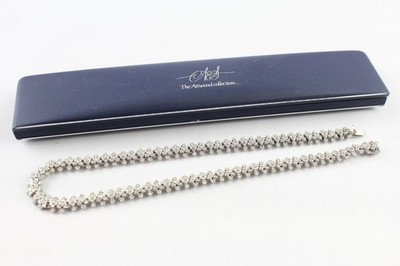 Attwood & Sawyer Necklace Stone Set Silver Tone Collar Boxed Signed ...