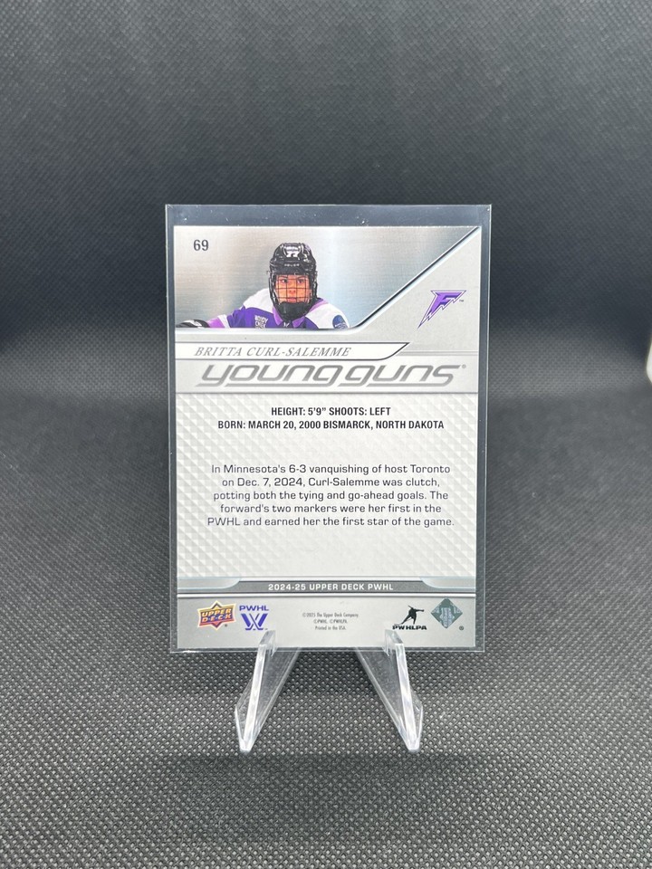 2025 Upper Deck PWHL Young Guns #69 Britta Curl-Salemme RC - Minnesota ...