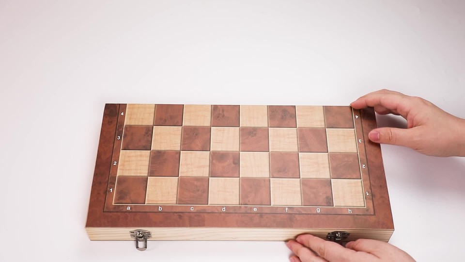 39X39CM Chess Wooden Set Folding Chessboard~Backgammon~Draughts Wood ...