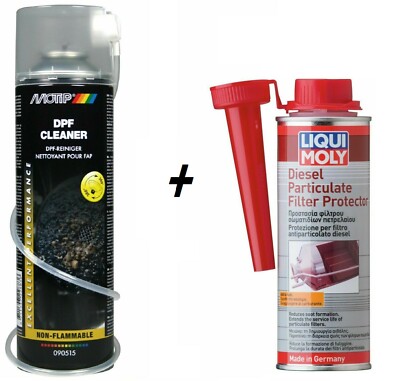 Liqui Moly Diesel Particulate Filter Protector & Motip DPF Cleaner ...