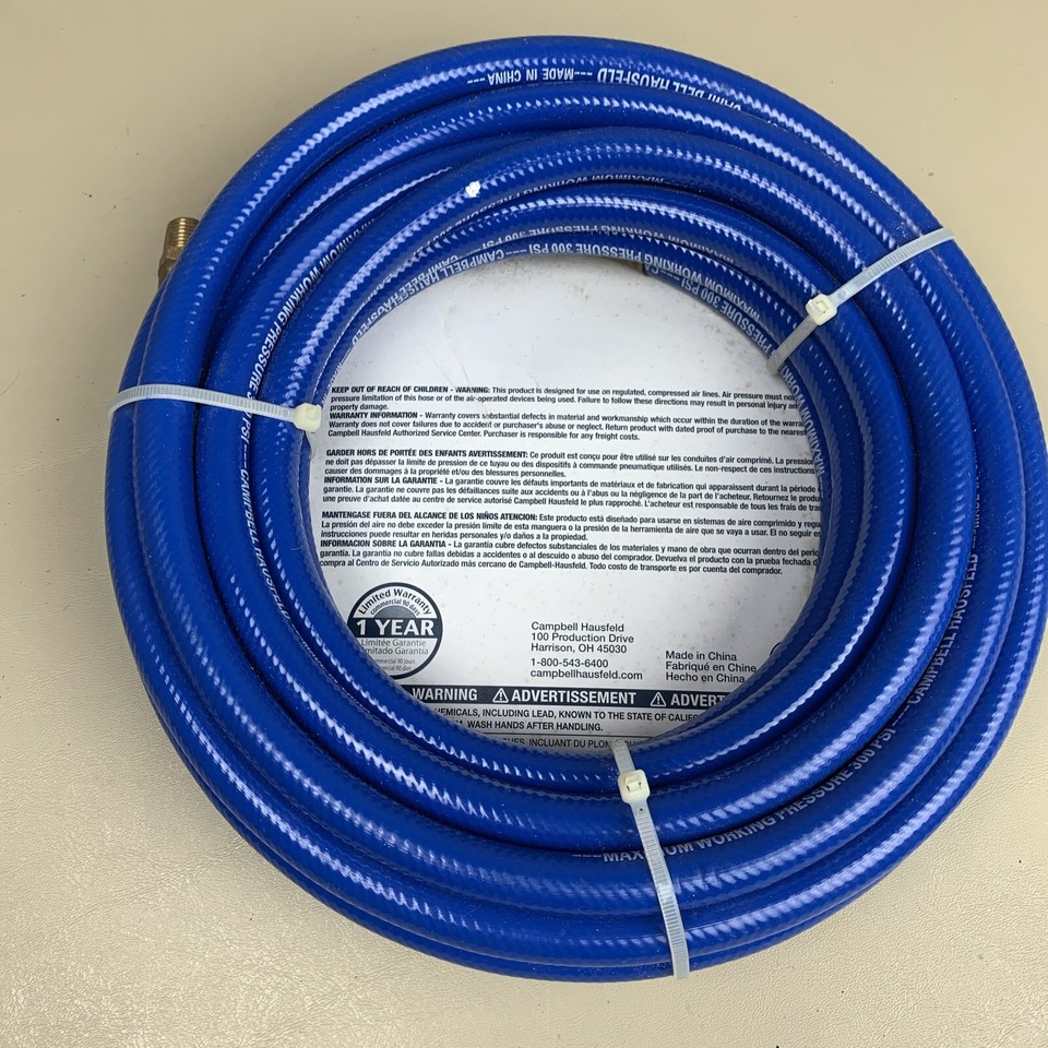 Campbell Hausfeld 25 ft. L PVC Air Hose 300 psi Blue 45564585228| eBay