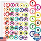 1 Inch Number Stickers 1-40, 24 Sheets Consecutive Number Labels ...