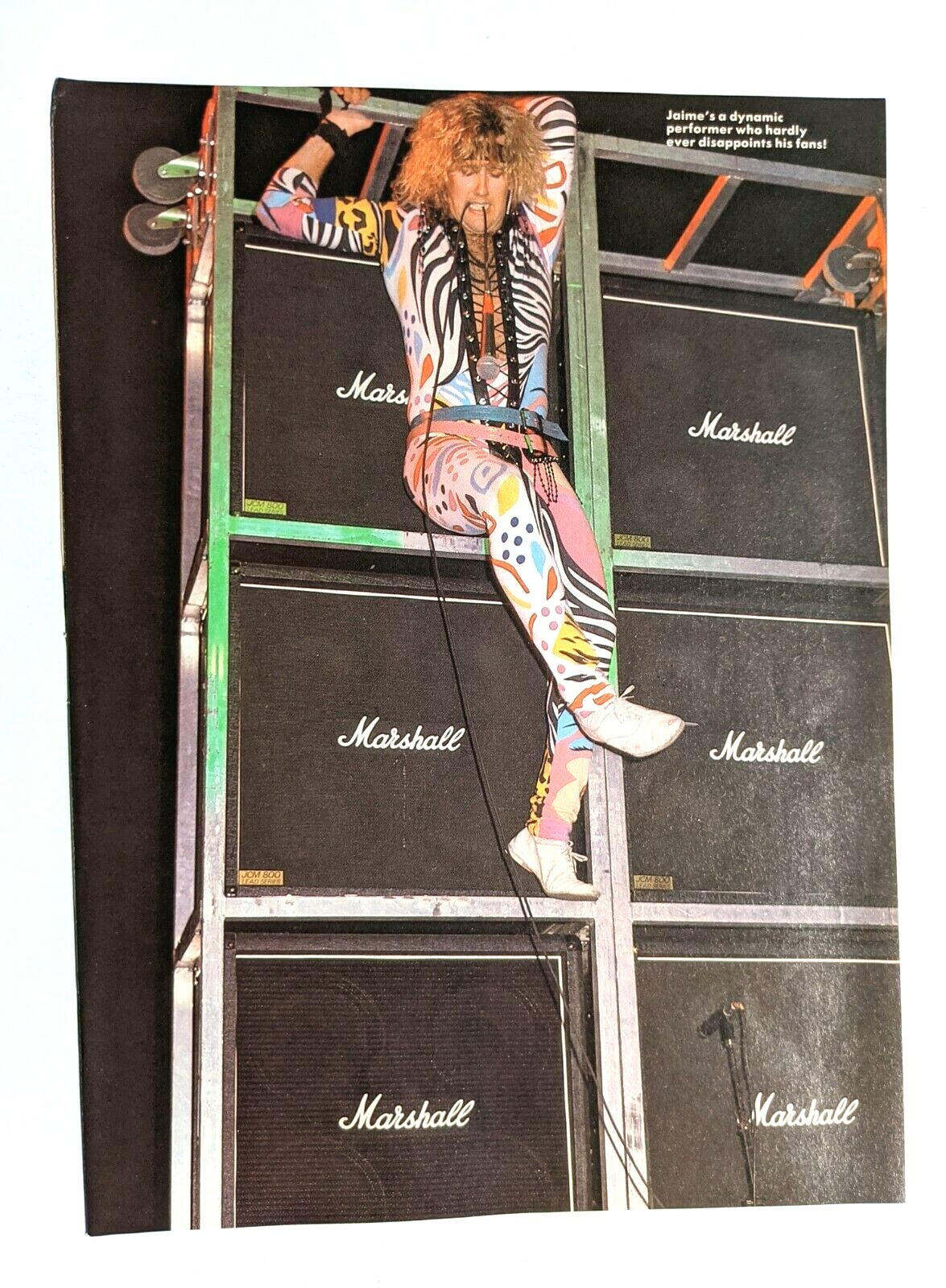 BLACK 'N BLUE / JAIME ST. JAMES LIVE / MAGAZINE FULL PAGE PINUP POSTER ...