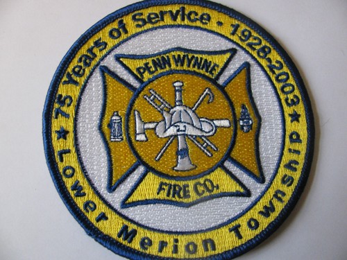 PENNSYLVANIA PA - Penn Wynne EMT Fire Rescue Dept Patch Iron On 4" Rare ...