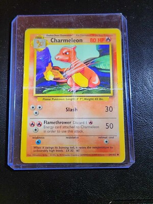 Pokémon TCG Charmeleon Base Set 24/102 Regular Unlimited Uncommon very ...