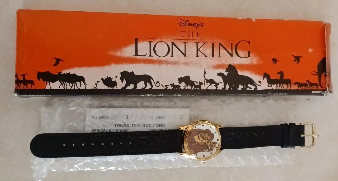 NEW RARE VINTAGE 1994 LION KING DISNEY GOLD WATCH EAS… - Gem