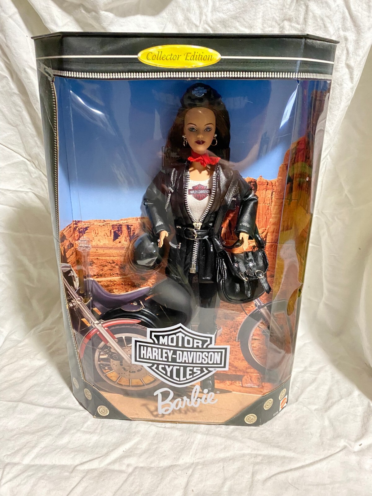 Black Hair Barbie Doll Collector’s Edition Harley Davidson Motorcycles ...
