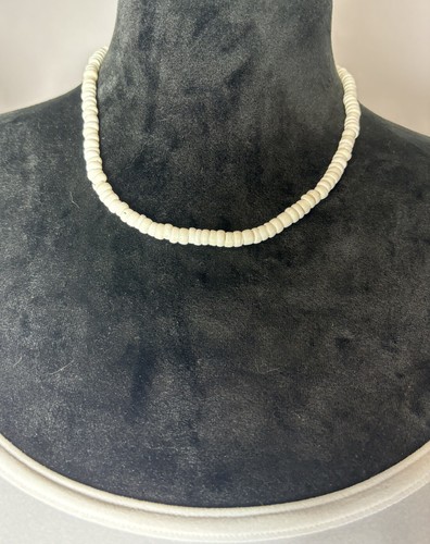 Genuine Puka Shell Necklace - 18", White, Round Seashell, Hawaiian ...