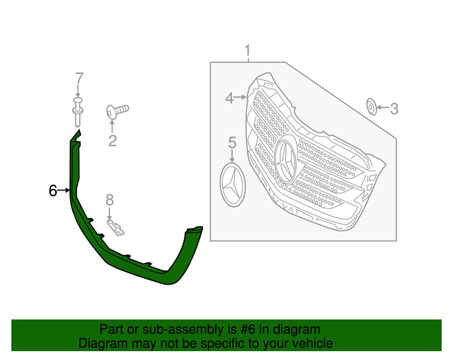 MERCEDES Mercedes-Benz OEM SPRINTER 3500-grille Grill Surround Trim ...