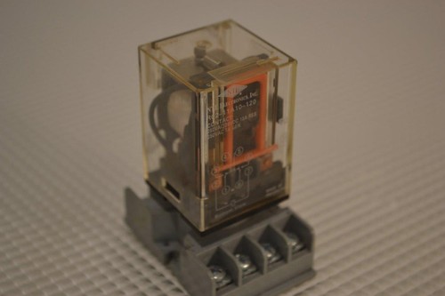 ONE USED NTE RELAY R02-11A10-120 WITH POTTER & BRUMFIELD SOCKET BASE ...