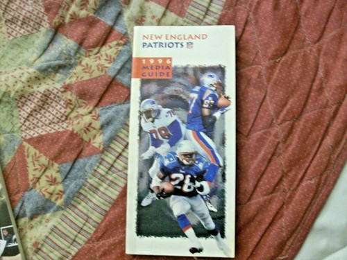 1996 NEW ENGLAND PATRIOTS MEDIA GUIDE Yearbook 1997 Super Bowl Program ...