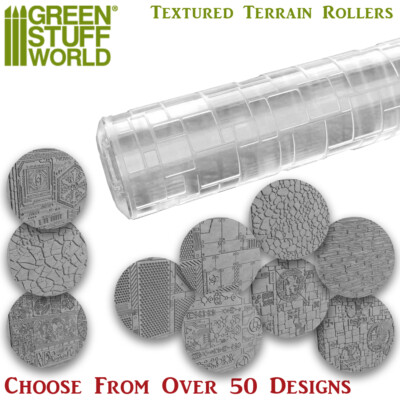 Textured Rolling Pins Green Stuff World 145mm Continuous Pattern Model ...