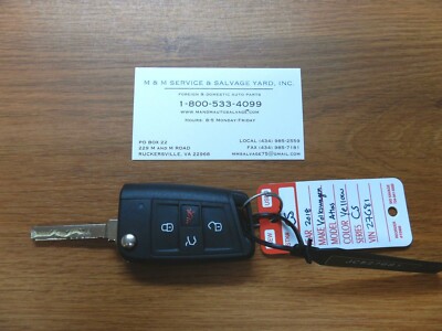 2018 Volkswagen Atlas key keyless entry remote fob p/n 5G6 959 753 AC ...