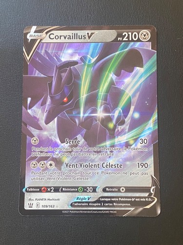 CARTE POKEMON CORVAILLUS V 109/163 FR ULTRA RARE EB STYLES DE COMBAT ...