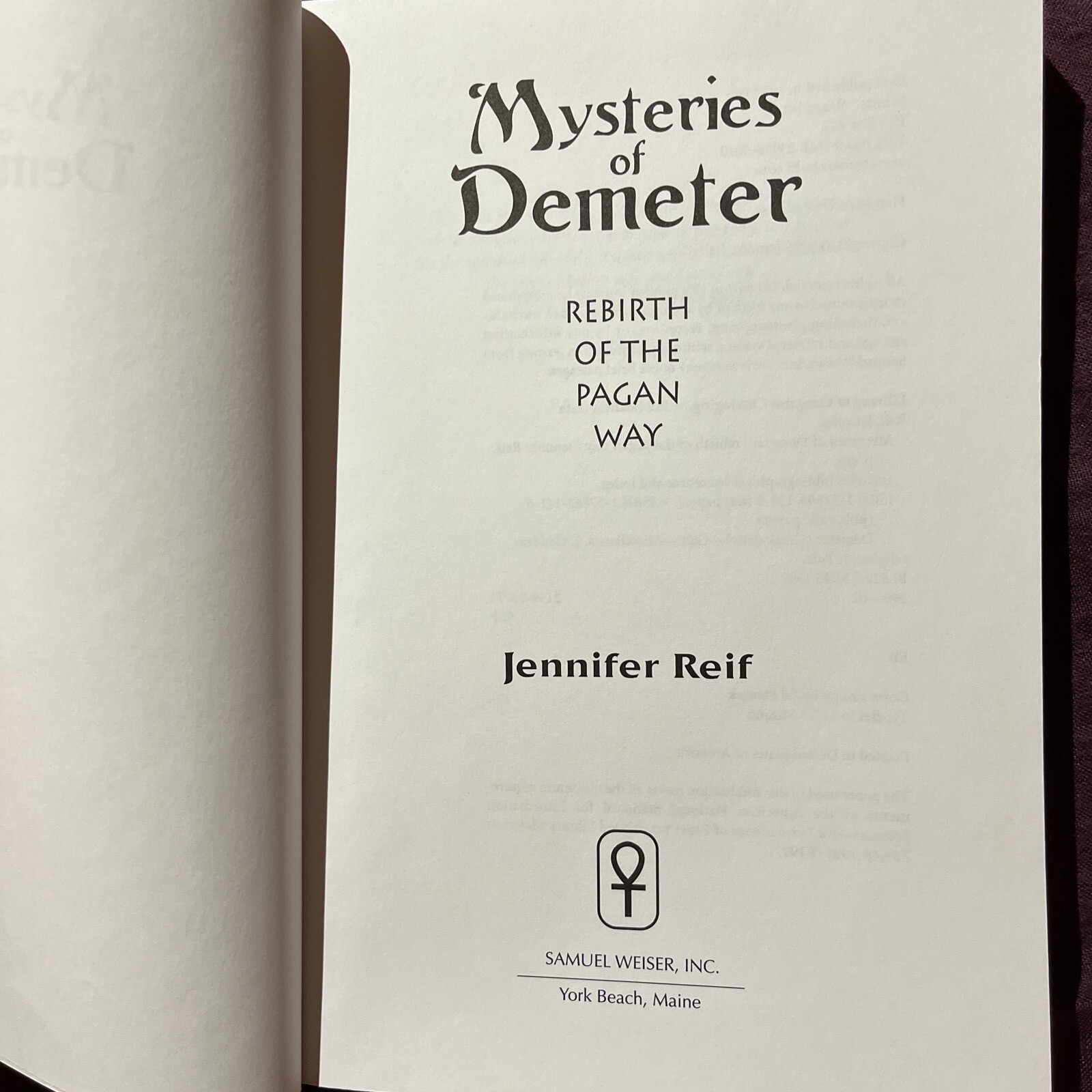 Mysteries of Demeter: Rebirth of the Pagan Way by Jennifer Reif ...